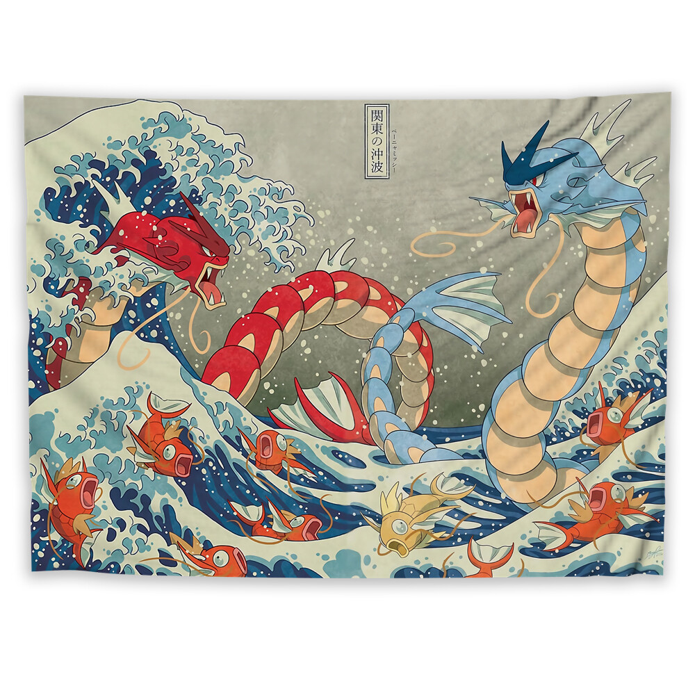 Red Gyarados Japanese Wallpaper