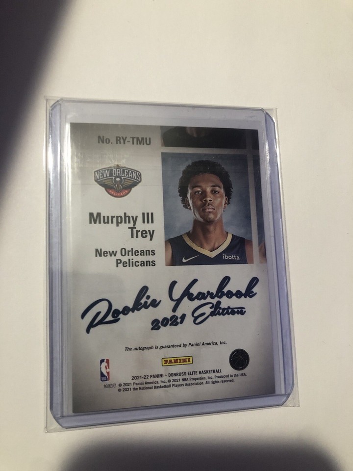 2021-22 Donruss Elite Yearbook Trey Murphy III #RY-TMU Rookie Auto RC ...