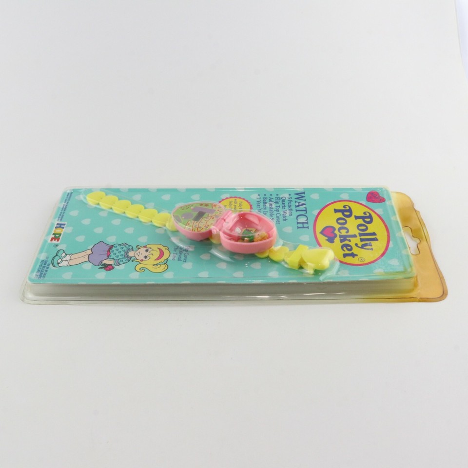 POLLY POCKET 1994 Hope Industries Yellow Heart Band Watch NEW & SEALED ...