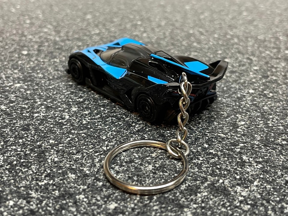 Bugatti Bolide Blue Black Keychain Hot Wheels Matchbox | eBay