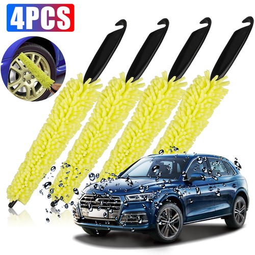 4Pcs/Set Car Cleaning Detailing Brush Tire Rim Washing Tools Scrub ...