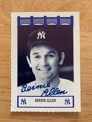 BERNIE ALLEN SIGNED 1992 NEW YORK NY YANKEES 1970’S WIZ SGA PROMO ...