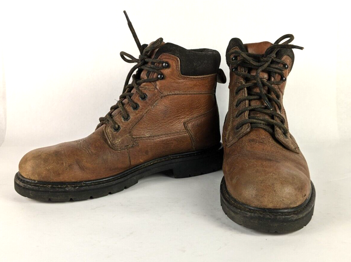 Sears Roebucks Vintage Brown Leather Work Boots 11 D Style 84520 | eBay