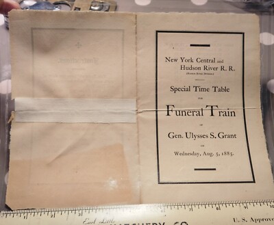 1885 NY Central Hudson River Railroad Ulysses S Grant Funeral Train ...
