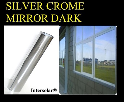 24" x 50 Feet Window Tint Film -outside silver mirror 5% inside black 5 ...