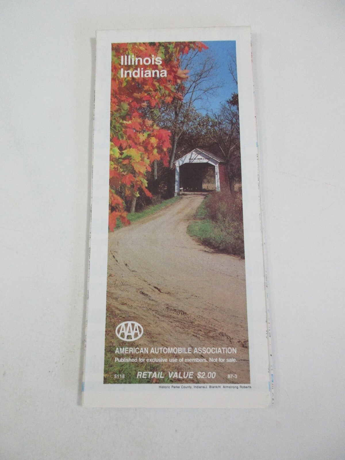 1987 AAA Illinois Indiana State Highway Travel Road Map~Box T5 | eBay