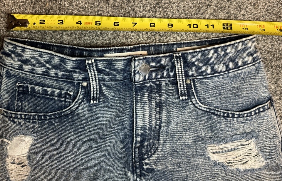 BULLHEAD Low Rise Acid Wash Blue Denim Cut-off Jean Shorts Women's Size ...