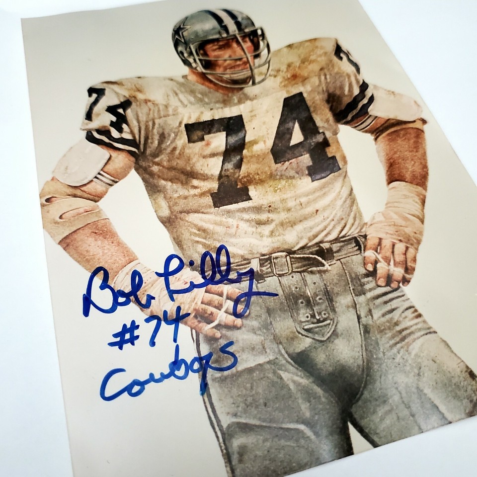 Bob Lilly - ( Autographed Photo ) - Dallas Cowboy - Football Hall of ...