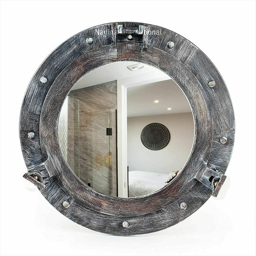 15" Antique Maritime Aluminum Porthole Window Glass Nautical Ship Port ...