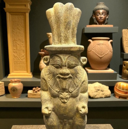 EGYPTIAN ANTIQUITIES RARE PHARAONIC STATUE GOD BES THE PROTECTOR OF ...