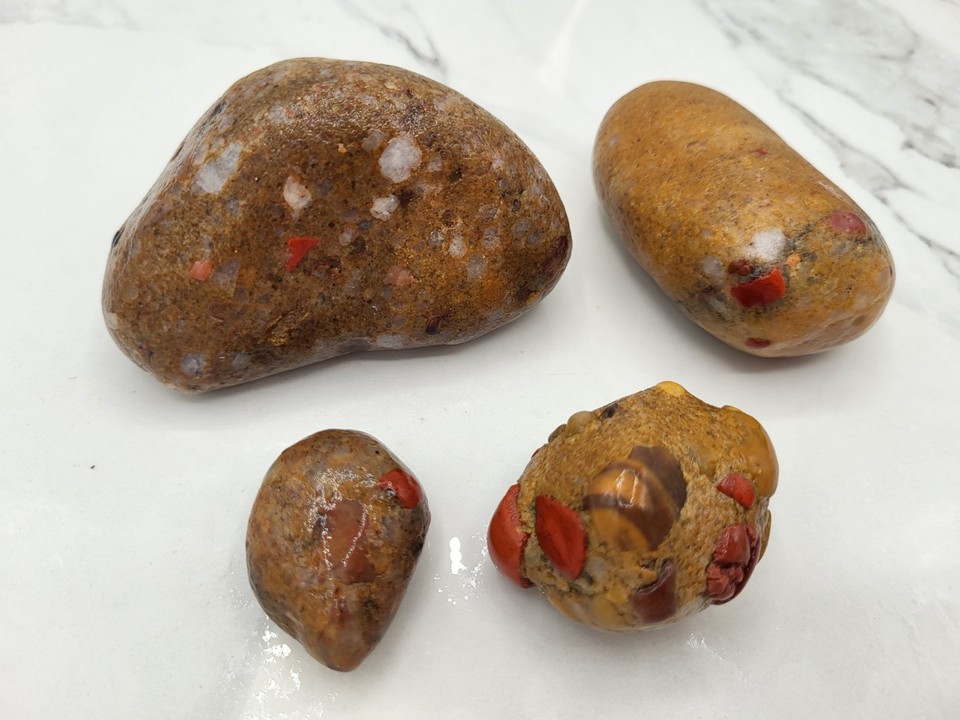 4 ULTRA Chunky Large-Small Pudding Stone Rock Michigan Congomerate ...