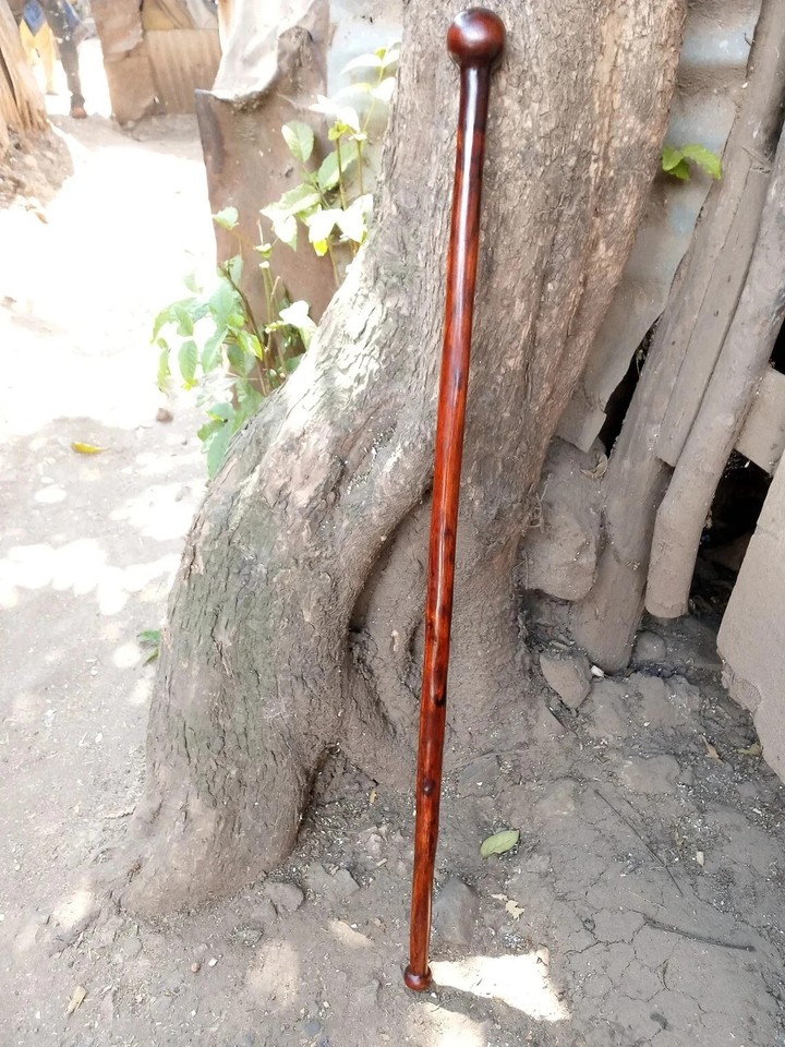 1920s Style Wooden Walking Stick | African Rosewood & Mahogany Cane ...