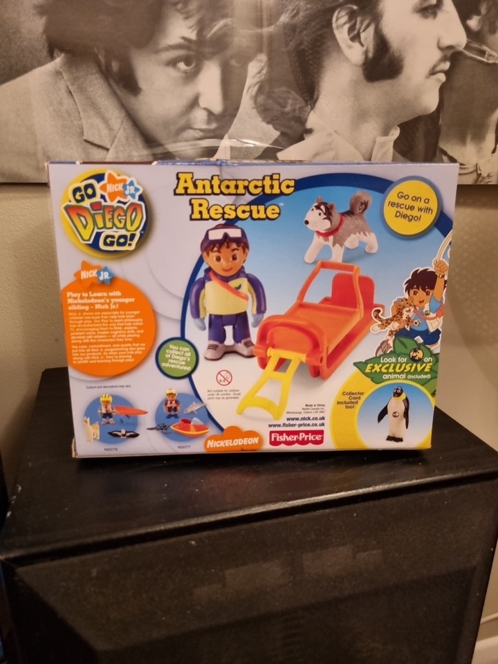 NICKELODEON Go Diego Go Polar Bear Fox Seal Animals figure set wth fact ...