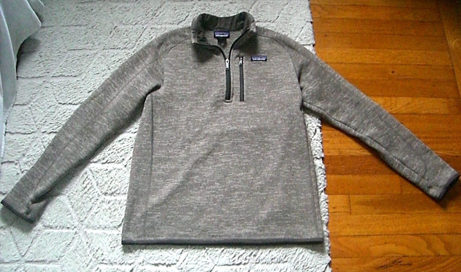 patagonia size m heather brown 1/4 zip chunky insulated recycled common ...