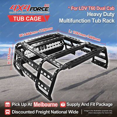 HD Ute Tub Ladder Rack Multifunction Steel Carrier Cage for LDV T60 ...