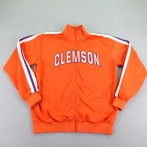 Clemson Tigers Jacket Mens Large Orange White Colosseum Track Coat Full ...