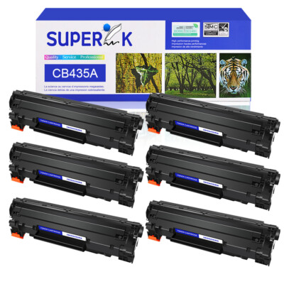 6PK CB435A 35A BK Toner for HP LaserJet P1005 P1006 P1007 P1008 P1009 ...