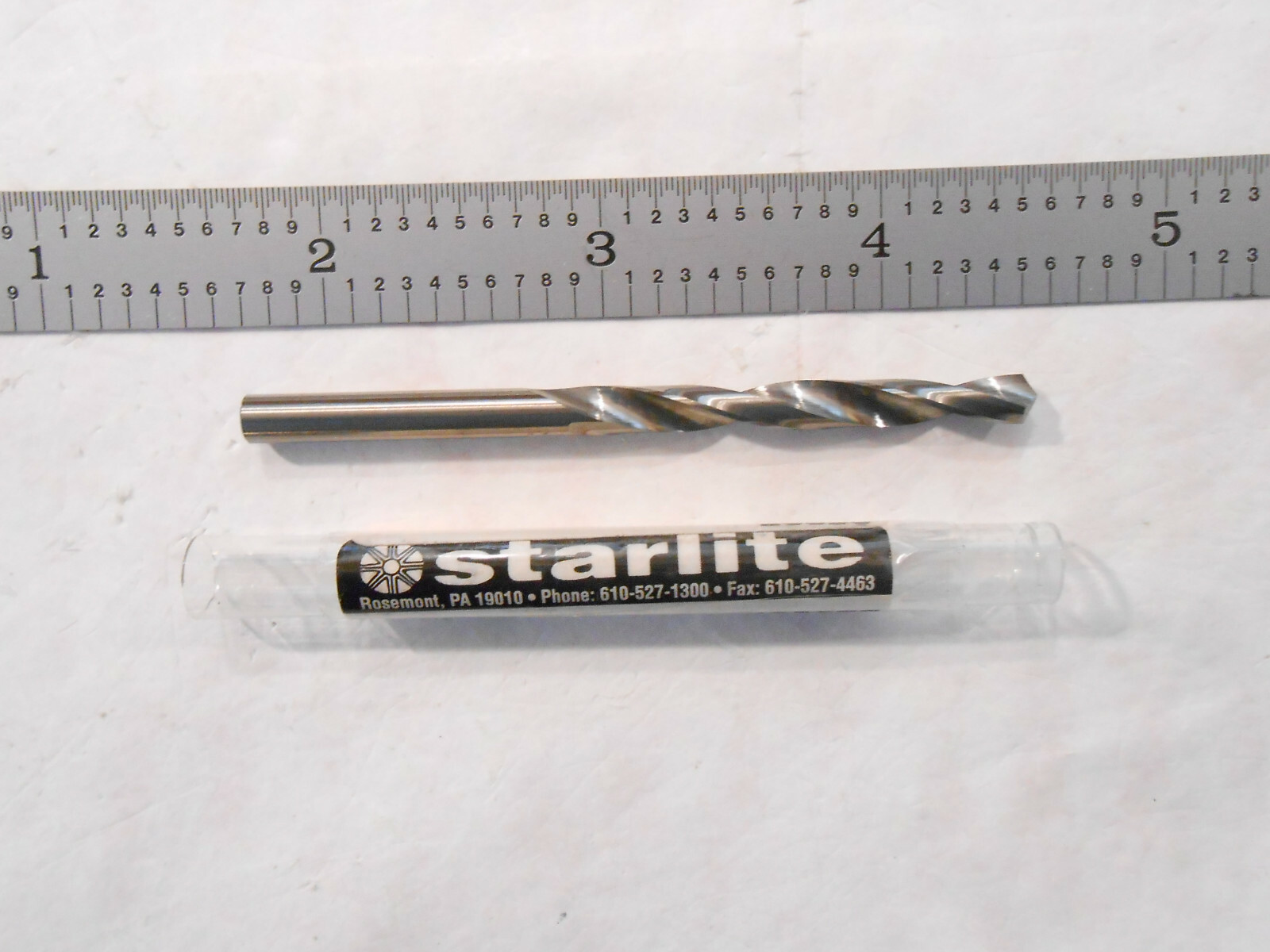 NEW STARLITE USA SOLID CARBIDE DRILL #16 (.177") CUT DIA. X 1-3/4" FL X ...