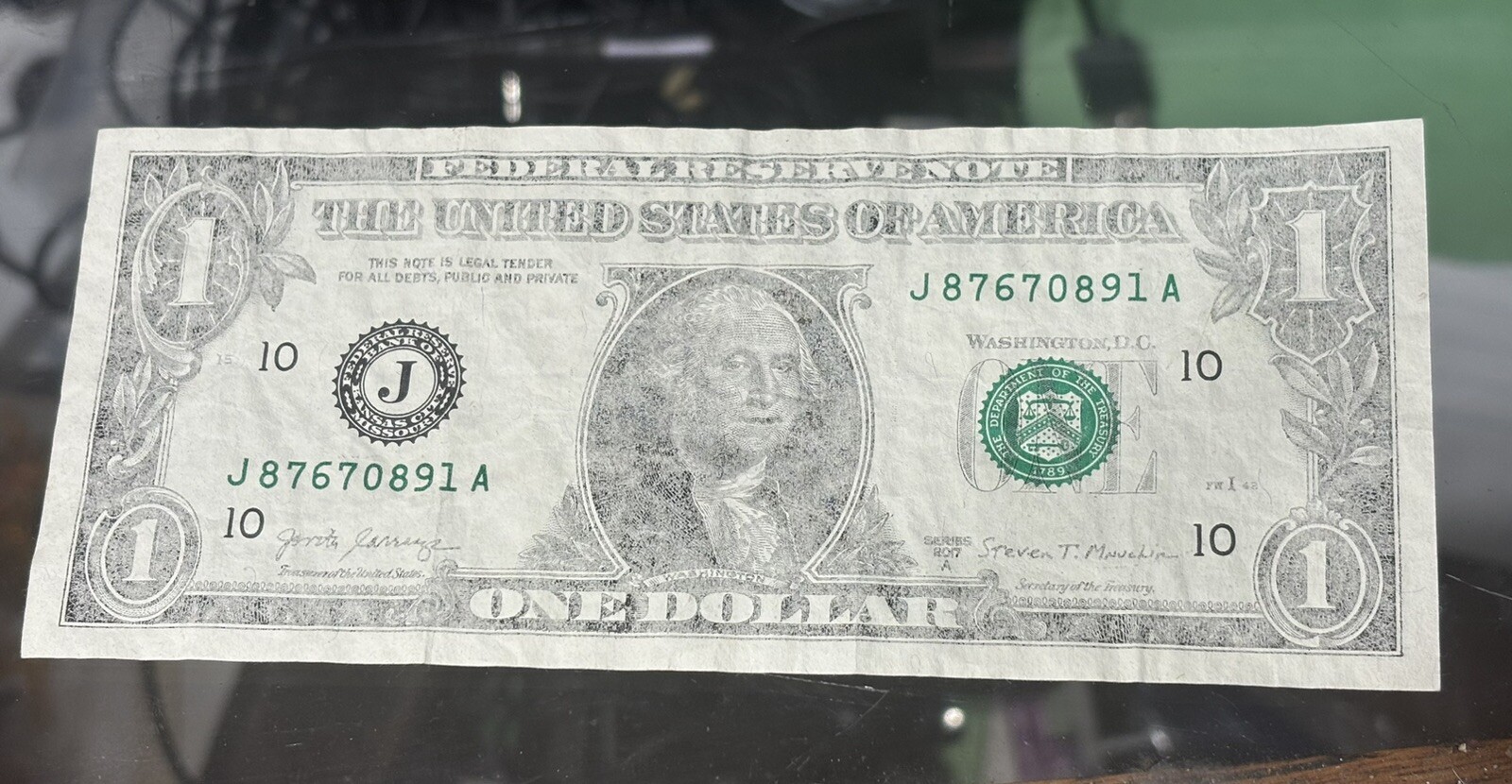 2017 One $1 Dollar Bill Insufficient Inking Error Note | eBay