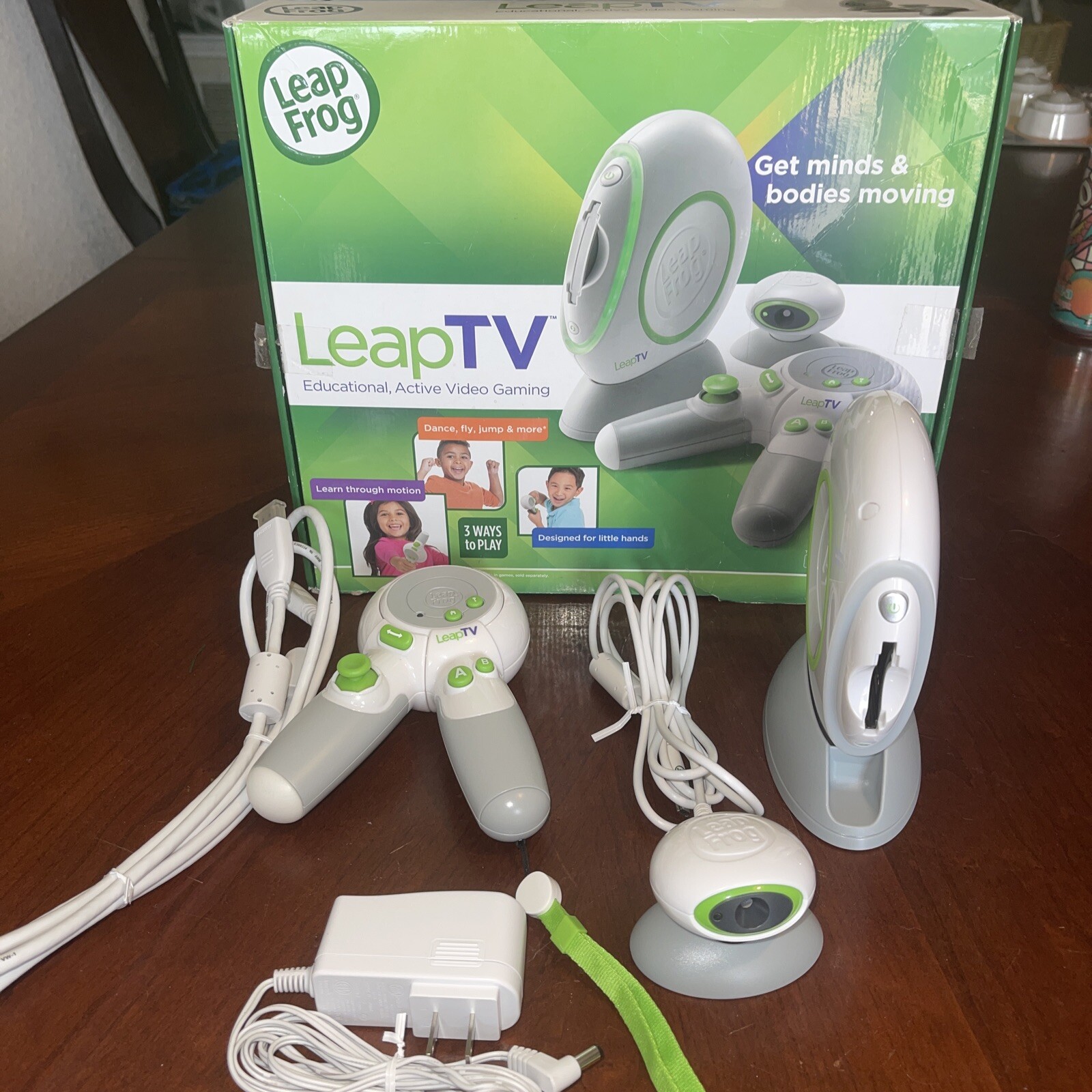 LeapFrog LeapTV Educational Video Gaming System, Controller, Camera ...