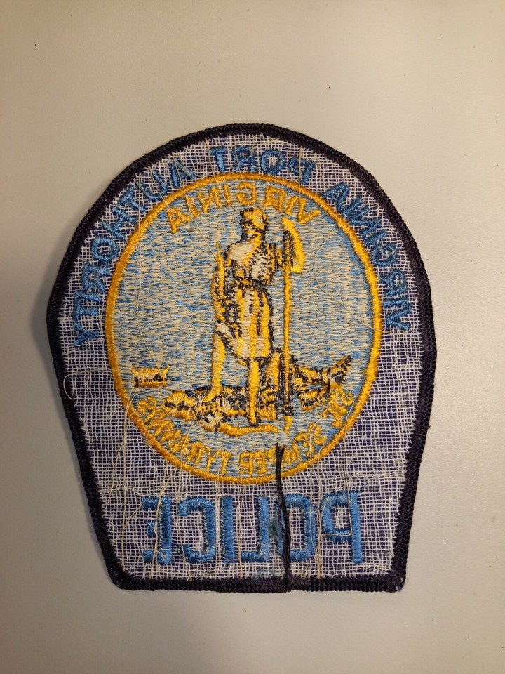 Vintage Virginia Port Authority Police Shoulder Patch Embroidered ...