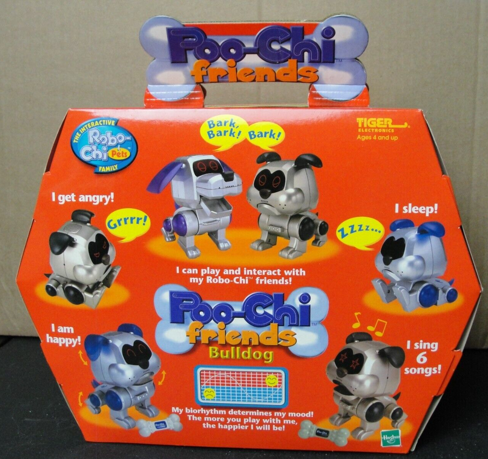 2001 Tigar Electronics Hasbro "POO-CHI ROBO-CHI PETS" BULLDOG NEW ...