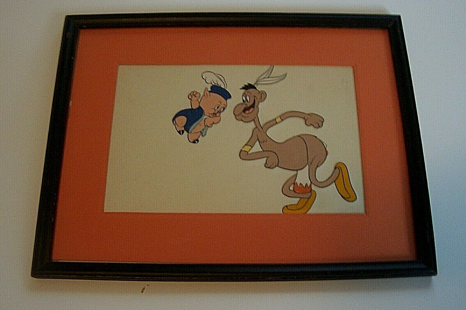 Looney Tunes Redrawn & Colorized Production Cel Porky Pig & Indian ...