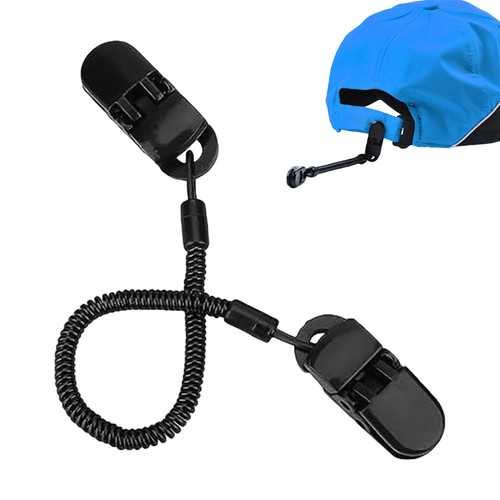 3PCS Retractable Hat Retainer Strap Spring Clip Coiled Cap Cord ...