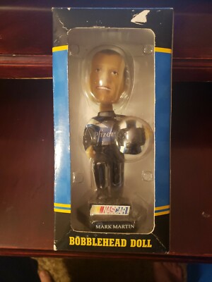 Nascar Mark Martin Pfizer Hand Painted Bobble Head Doll 7" Racing | eBay