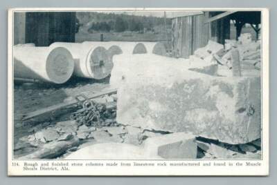 Limestone Quarry Mine MUSCLE SHOALS Alabama~Antique Pillar Mining~1920s ...