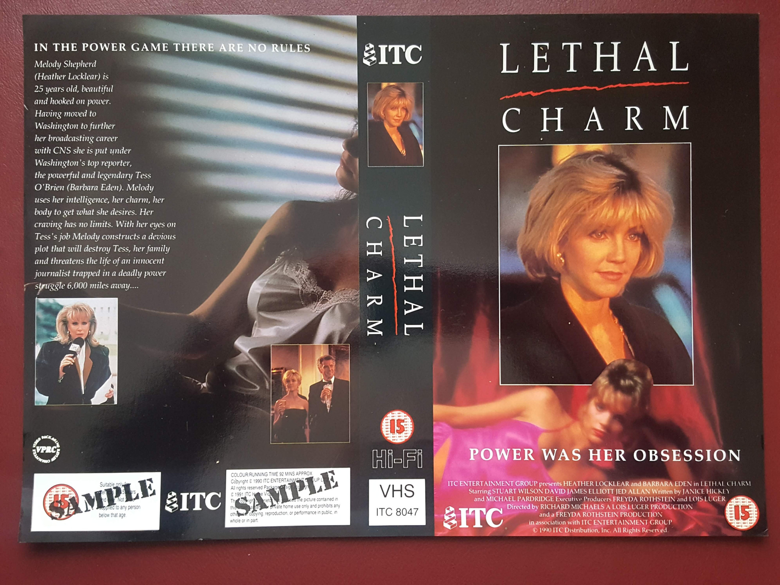 Lethal Charm - Heather Locklear - Promo Sample Video Sleeve/Cover # ...