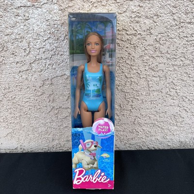 Barbie WATER PLAY BEACH SUMMER Doll DGT81 Aqua Hawaiian Print Swimsuit ...