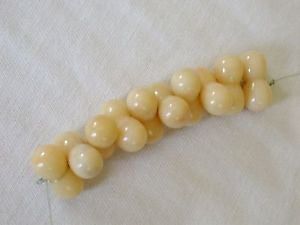 10 CREAM JADE 8mmX16mm SHORT STRAND SEMI PRECIOUS BEADS ~ spf109 | eBay