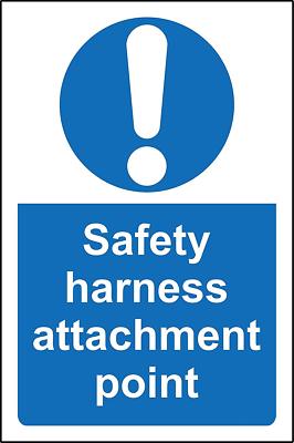 Safety harness attachment point Safety sign | eBay UK