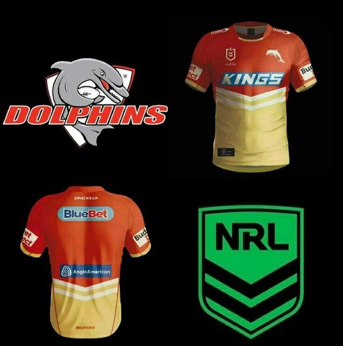 Redcliffe Dolphins 2024 NRL RUGBY LEAGUE Home Jersey Size LARGE BNWT ...