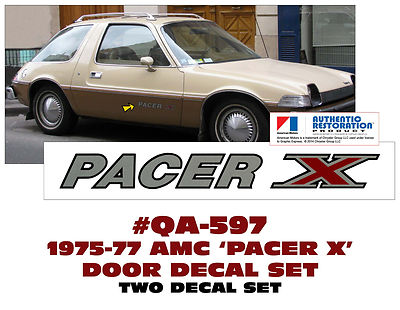 QA-597 1975 1976 1977 AMC AMERICAN MOTORS - PACER X - DOOR DECAL SET ...