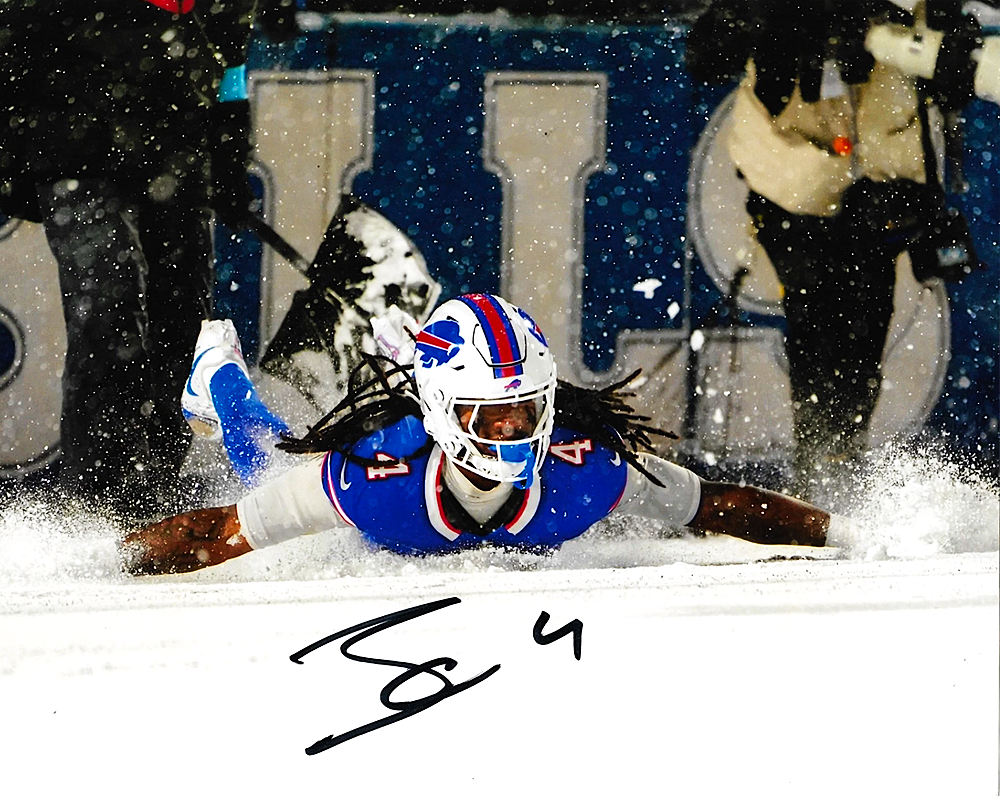 JAMES COOK SIGNED REPRINT BUFFALO BILLS WR FOOTBALL AUTOGRAPH 8"x10 ...