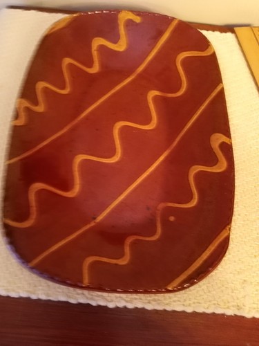 Lester Breininger Robertsonia Redware Pottery Dish 1977 Signed Folk Art ...