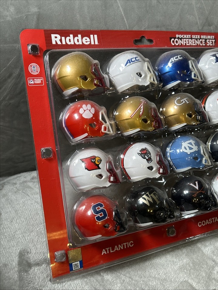 NCAA Pocket Pro Helmets ACC Conference Set Official RIDDELL MAY 2018 | eBay