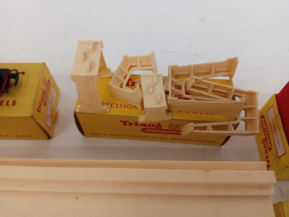 Vintage Tri-ang TT Gauge Model Railway Carriages Wagons Track & Scenery ...