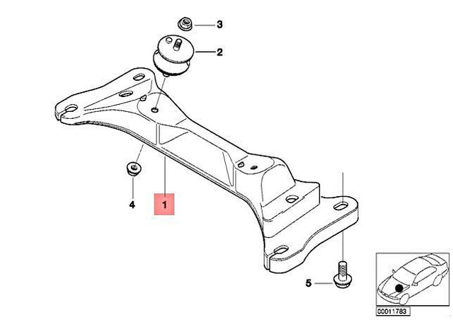 Genuine BMW Engine Transmission Mounting Cross Member E46 E85 for sale ...