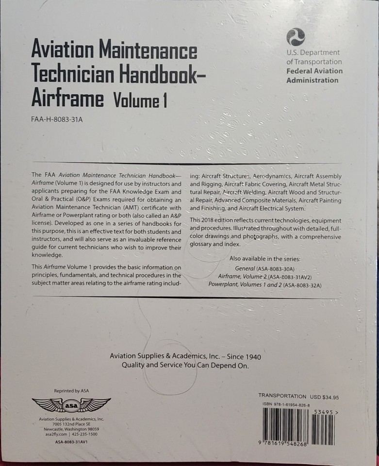 FAA Handbooks Ser.: Aviation Maintenance Technician Handbook: Airframe ...