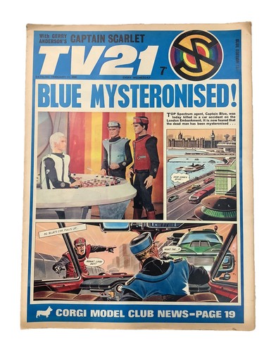 TV21 with Gerry Anderson’s Captain Scarlet #161 UK 1968 Comic Magazine ...