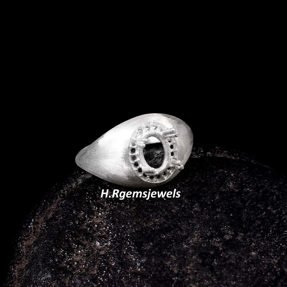 Without Stone Ring 925 Sterling Silver Ring Semi Mount Ring Mens Silver ...