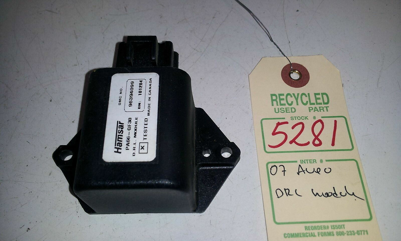 2007 Chevrolet Aveo DRL Control Module OEM 96394099 #5281 | eBay