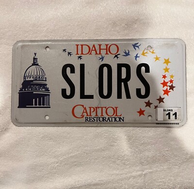 LICENSE PLATES IDAHO VANITY SLORS CAPITOL RESTORATION | eBay