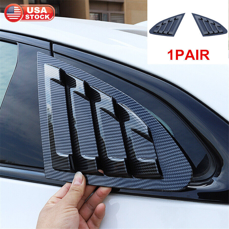 Rear Side Window Molding Cover Trim Carbon Fiber Look For Chevy Malibu ...