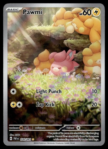 Pawmi Illustration Rare 226/091 SV: Paldean Fates Pokemon | eBay