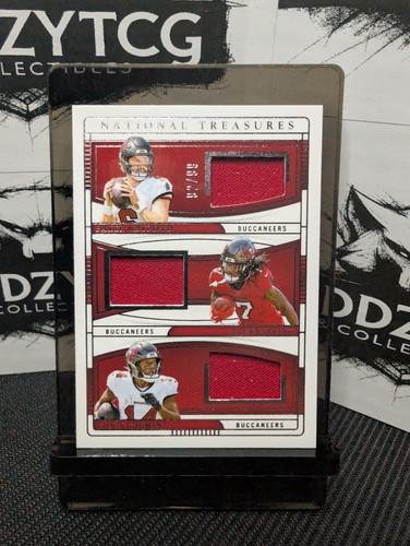 2024 National Treasures Triple Patch NFL Gear Trio Materials Buccaneers ...