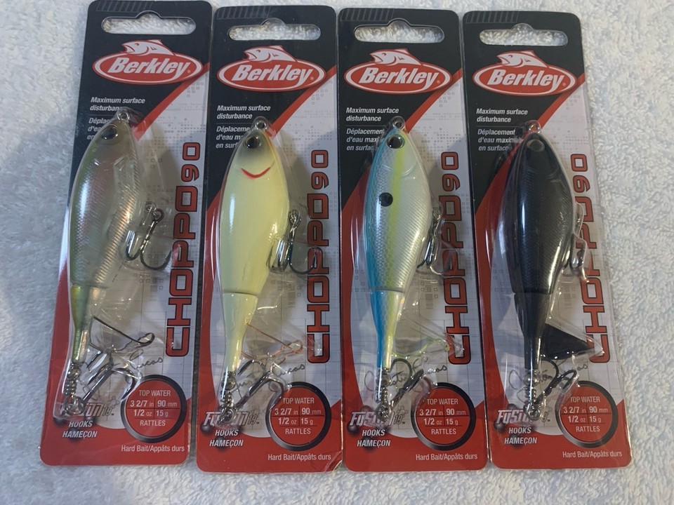 (LOT OF 4) BERKLEY CHOPPO 90 1/2oz. TOP WATER MULTIPLE COLORS NIP | eBay
